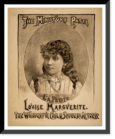 Historic Framed Print, The miniature Patti Louise Marguerite the ...