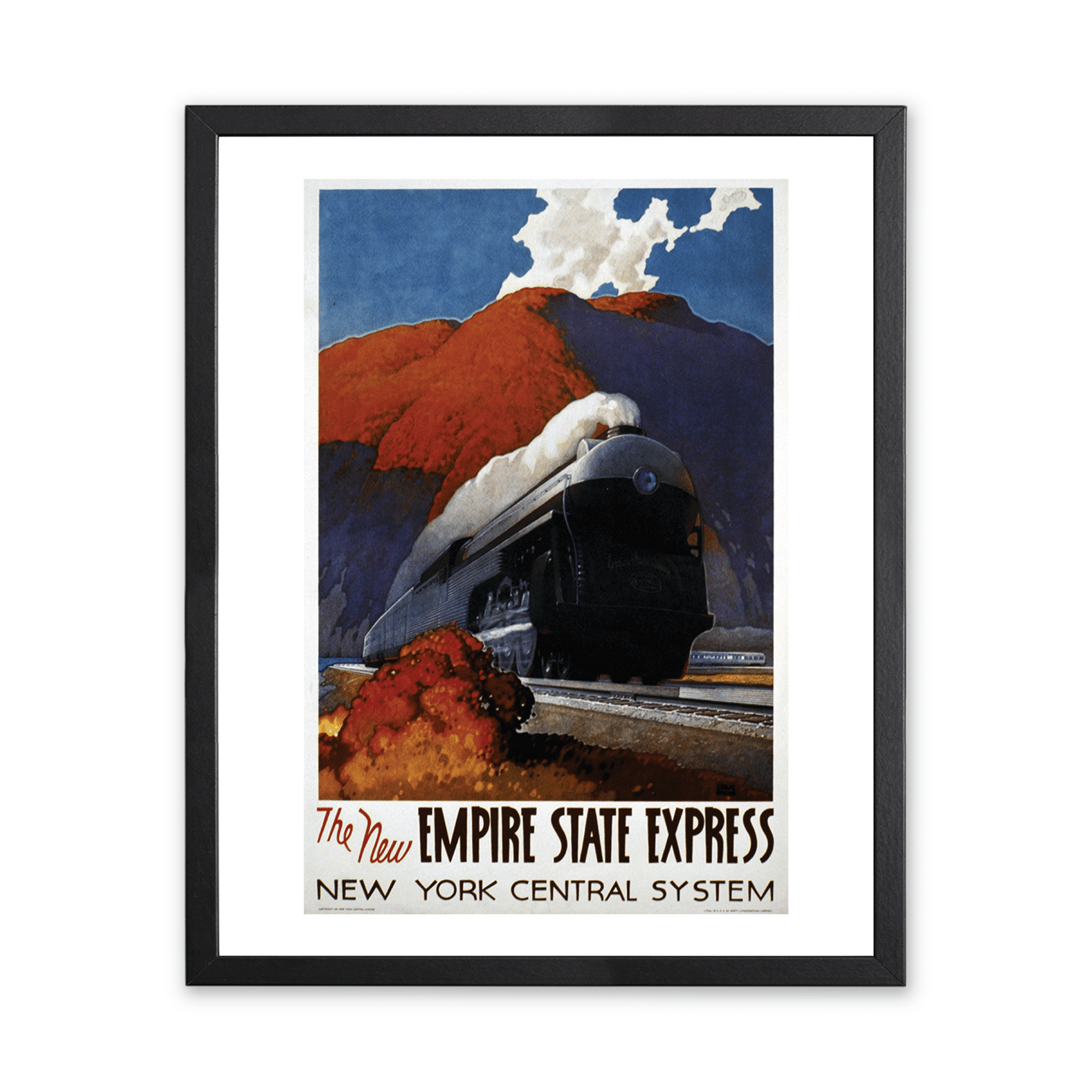 Historic Framed Print, The new Empire State Express, New York Central ...