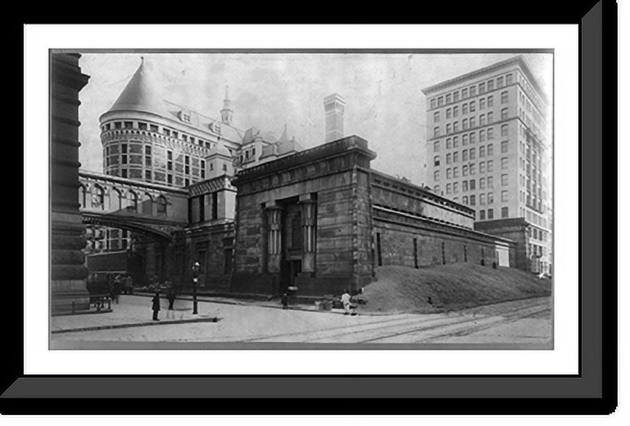 Historic Framed Print, [The old and new Tombs, the prison of the City ...