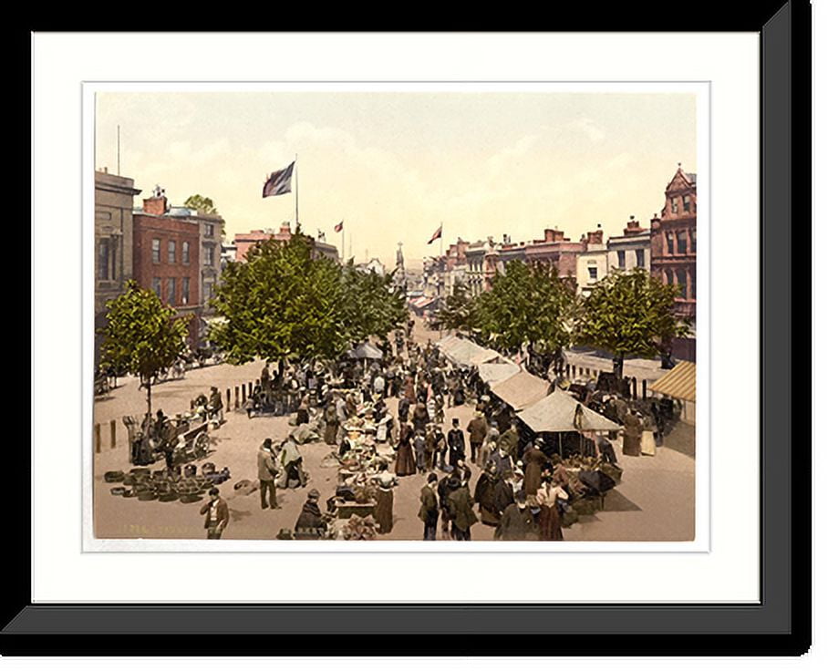 Historic Framed Print, The parade (i.e. promenade) Market Day Tannton ...