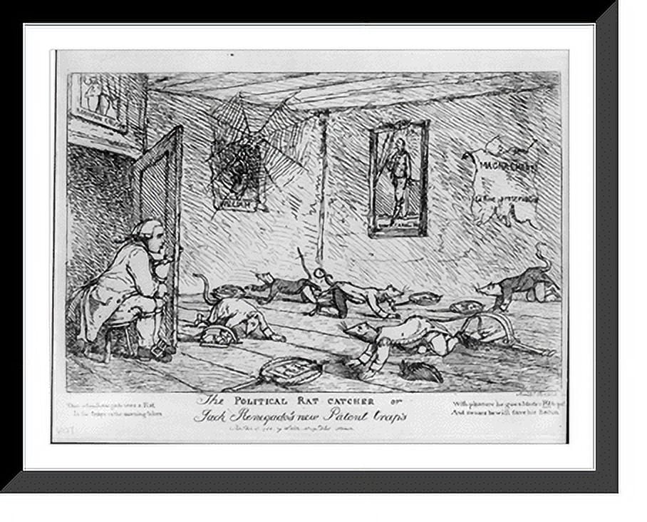 Historic Framed Print, The political rat catcher or Jack Renegado's new ...