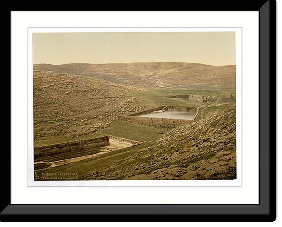 Historic Framed Print, The pools of Solomon Bethlehem Holy Land (i.e ...