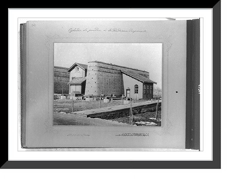 Historic Framed Print, [The powder roller at the Imperial Gunpowder ...