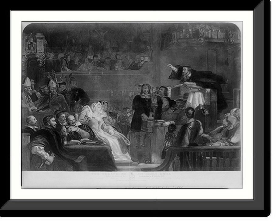 Historic Framed Print, The preaching of John Knox, before the Lords of ...
