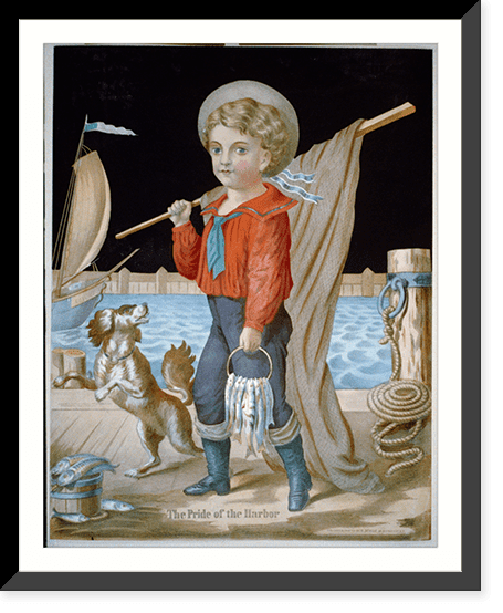 Historic Framed Print, The pride of the harbor.H. Breul., 17-7/8" x 21 ...