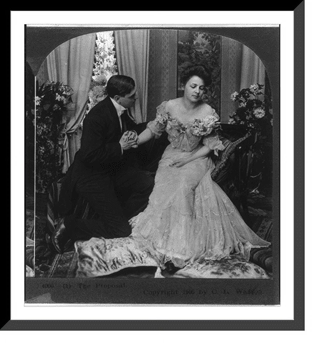 Historic Framed Print, The proposal, 17-7/8" x 21-7/8" - Walmart.com