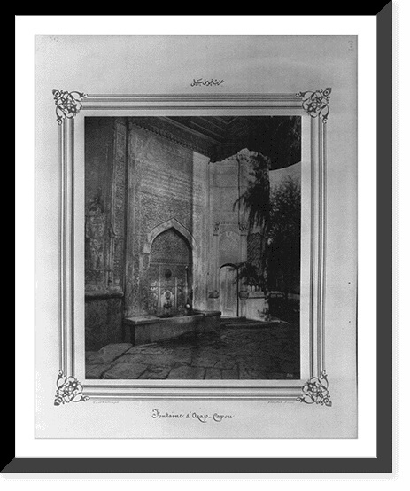 Historic Framed Print, [The public fountain at Azap Kapisi (gate ...