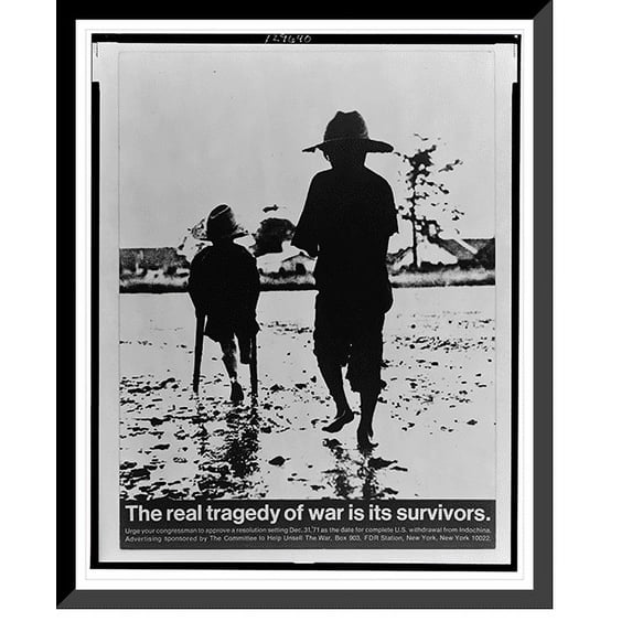 Historic Framed Print, The real tragedy of war is its survivors, 17-7/8 ...