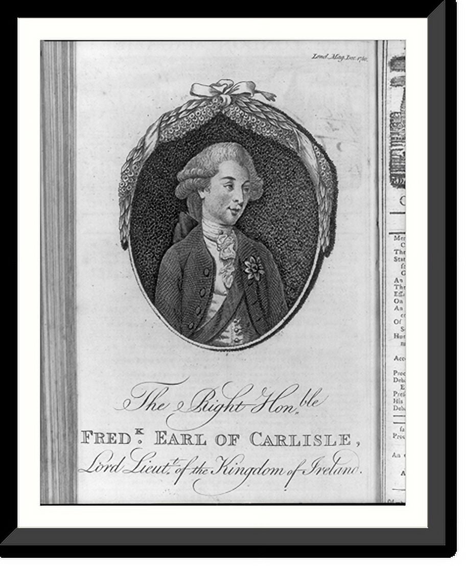 Historic Framed Print, The right honble. Fredk. Earl of Carlisle, Lord ...