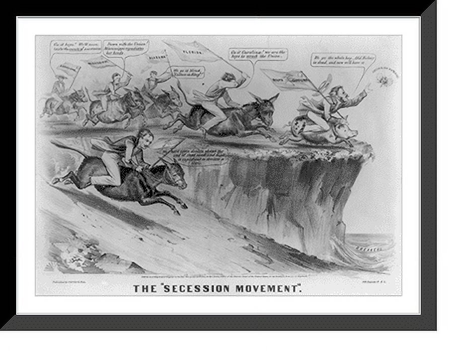 Historic Framed Print, The secession movement"", 17-7/8" x 21-7/8 ...