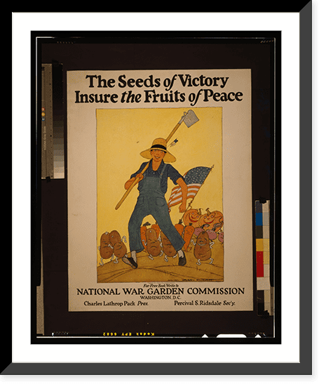 Historic Framed Print, The seeds of victory insure the fruits of peace ...