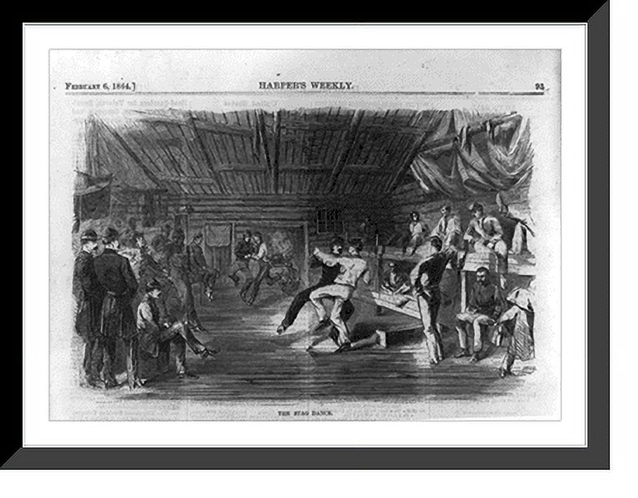 Historic Framed Print, The stag dance, 17-7/8" x 21-7/8" - Walmart.com