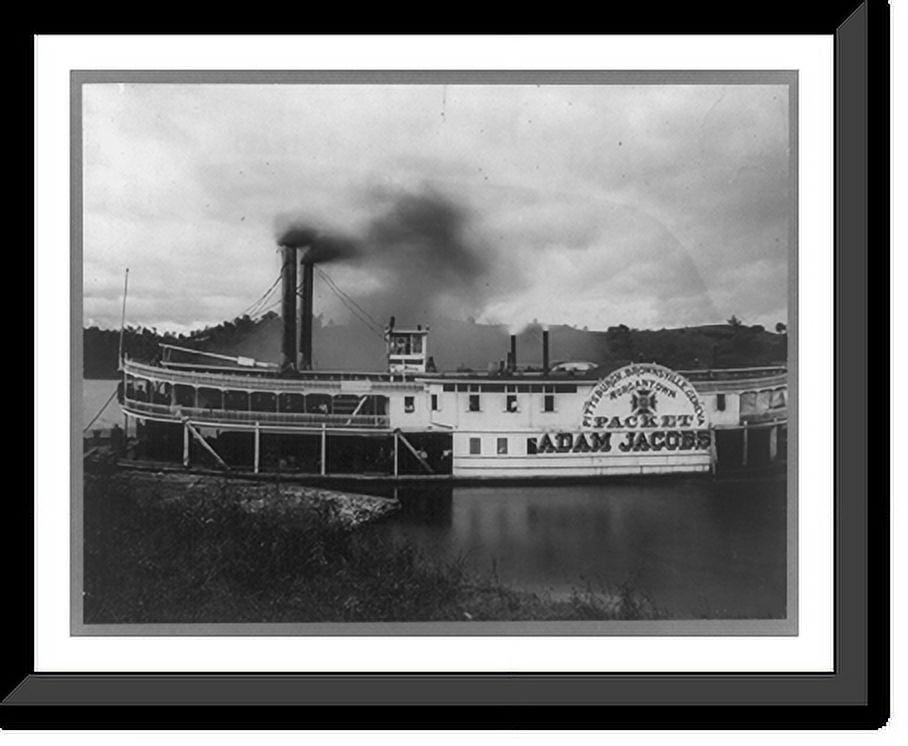 Historic Framed Print, [The steamboat ADAM JACOBS (side view, docked ... Historic Framed Print, [The steamboat ADAM JACOBS (side view, docked ...