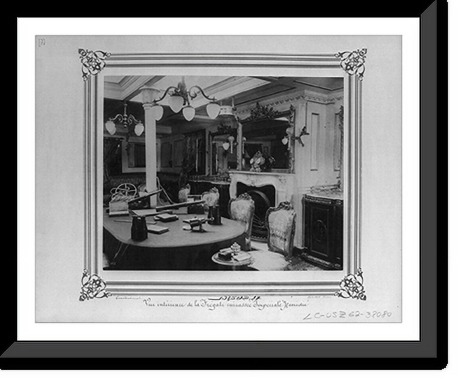 Historic Framed Print, [The stern cabin of the Imperial Ironclad ...