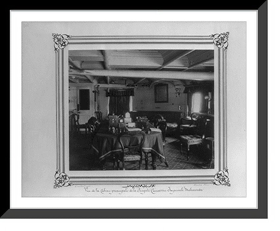 Historic Framed Print, [The stern hall on the Imperial Ironclad Frigate ...