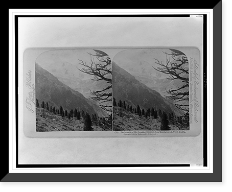 Historic Framed Print, The summits of Mt. Cevedale (12,380 ft.), from ...