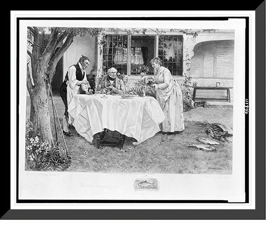 Historic Framed Print, The time honored guest.painted by W. Dendy ...