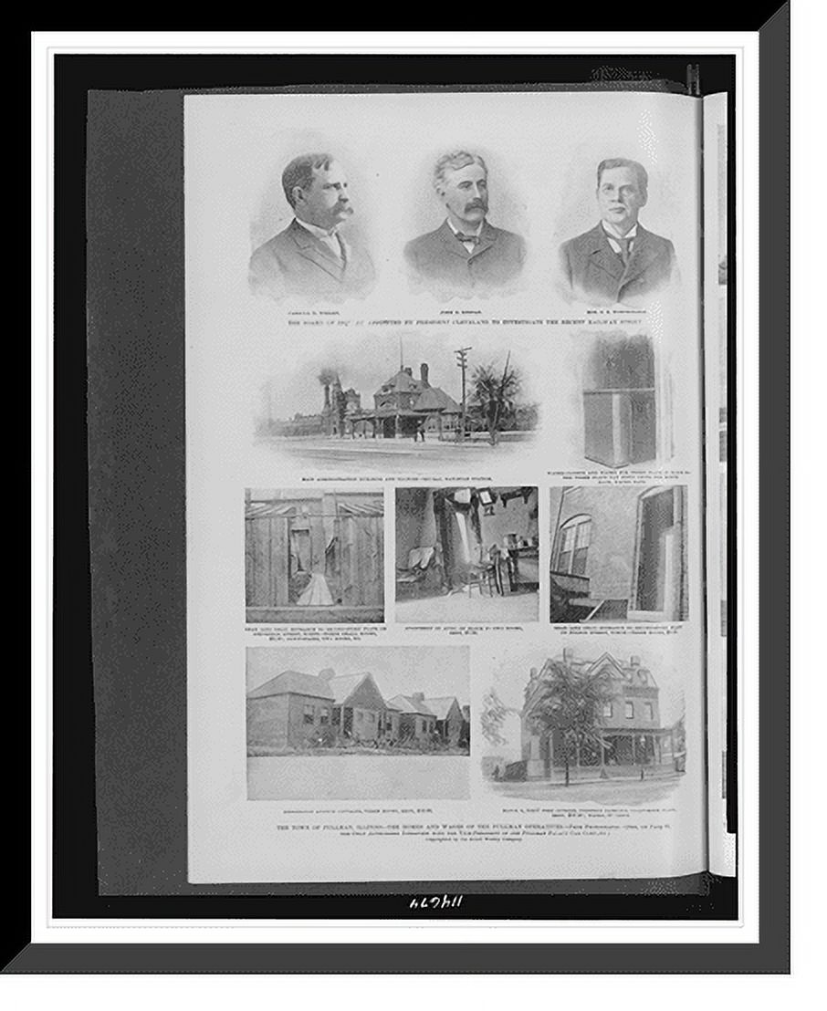 Historic Framed Print, The town of Pullman, Illinois. the homes and ...
