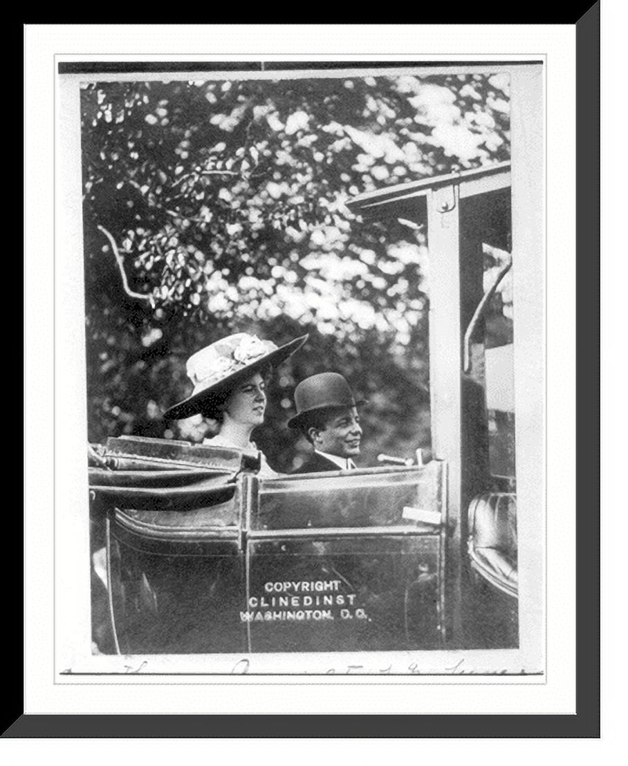 Historic Framed Print, Theodore Roosevelt Jr. & Fiancée, Miss Eleanor ...