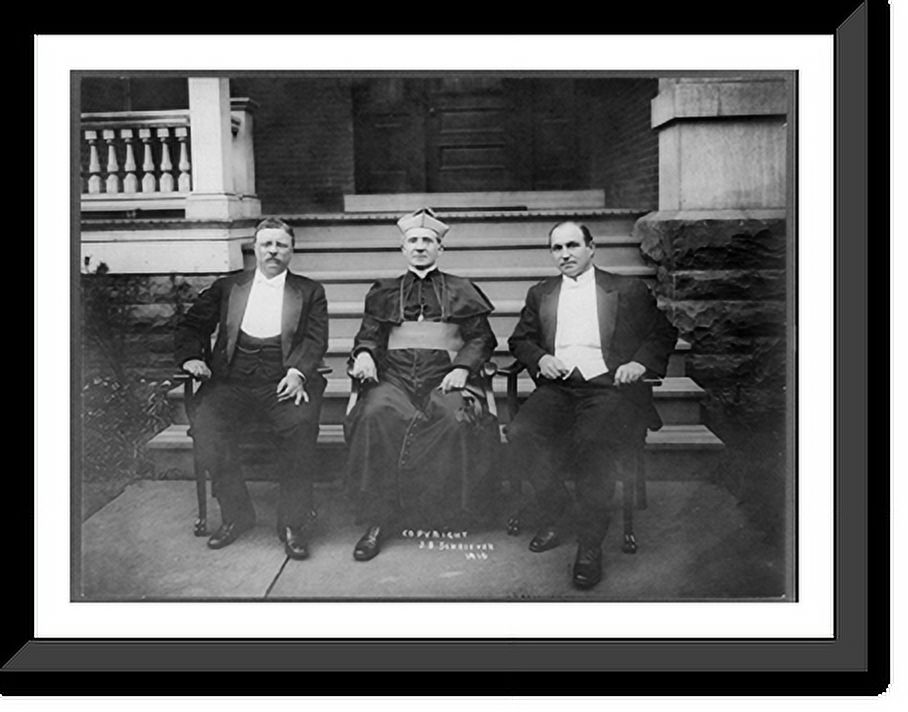Historic Framed Print, [Theodore Roosevelt, Rev. M.J. Hoben, and John ...