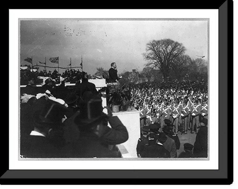Historic Framed Print, [Theodore Roosevelt making inauguration speech ...