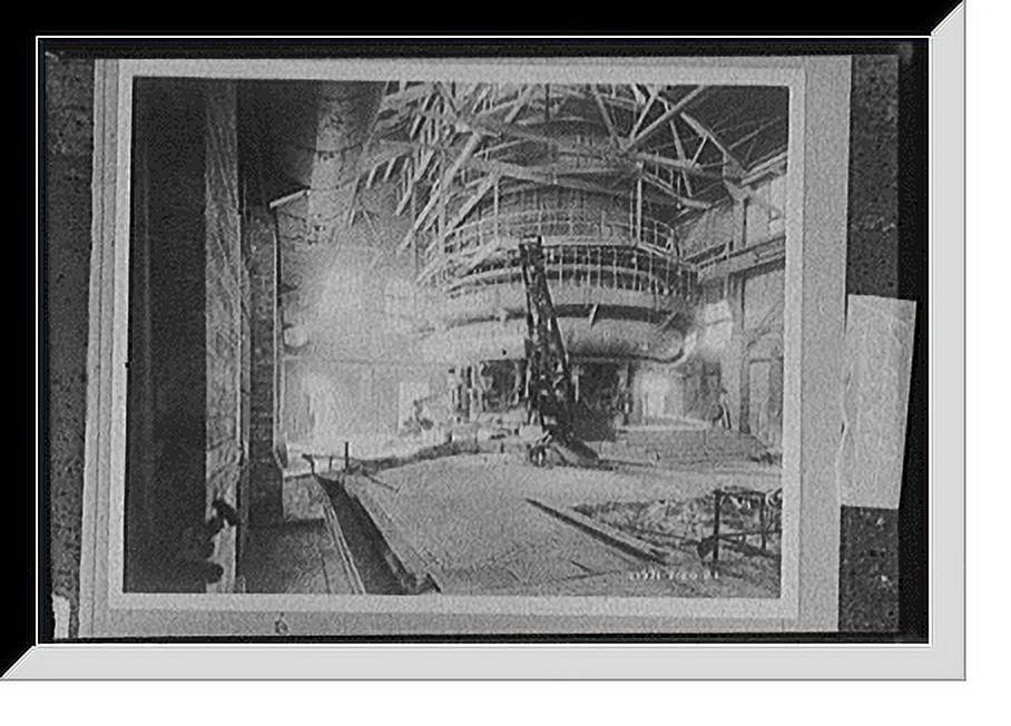 Historic Framed Print, [This huge furnace never fails], 17-7/8" x 21-7/ ...