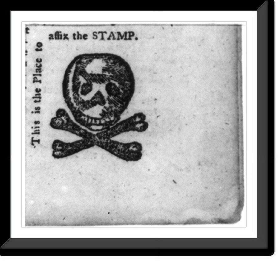 Historic Framed Print, This is the place to affix the stamp, 17-7/8" x ...