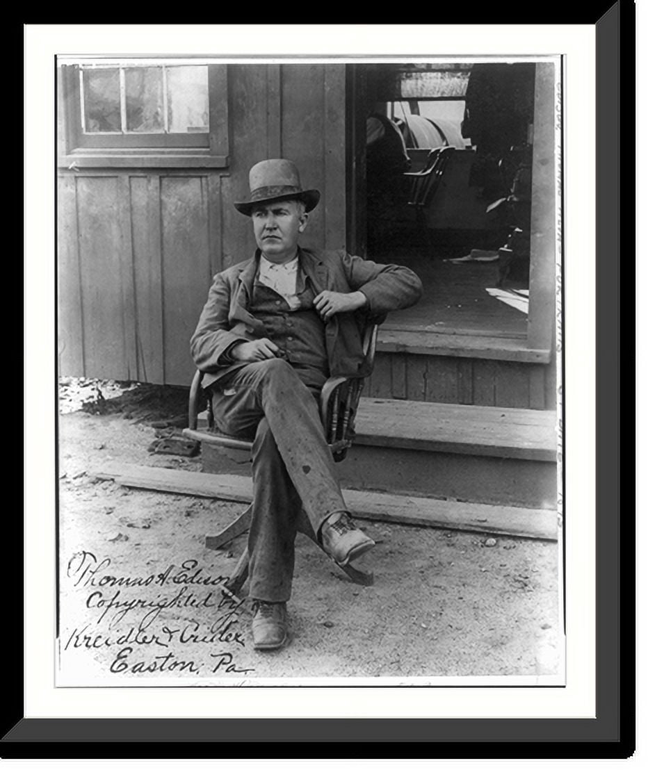 Historic Framed Print, [Thomas Alva Edison, 1847-1931, full-length ...