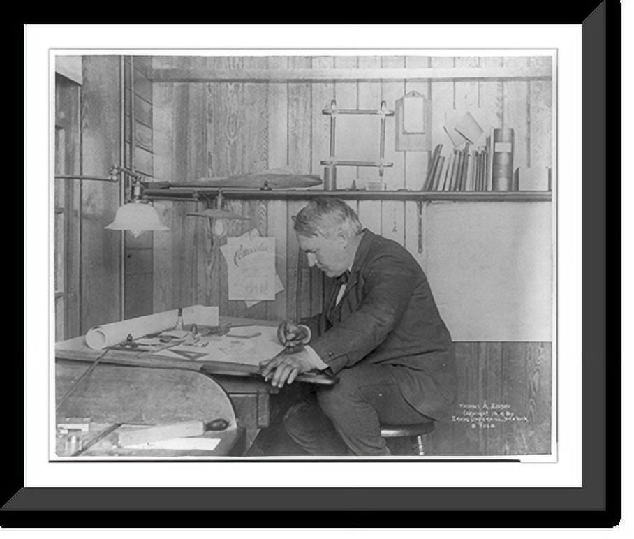 Historic Framed Print, [Thomas Alva Edison, 1847-1931, left profile ...