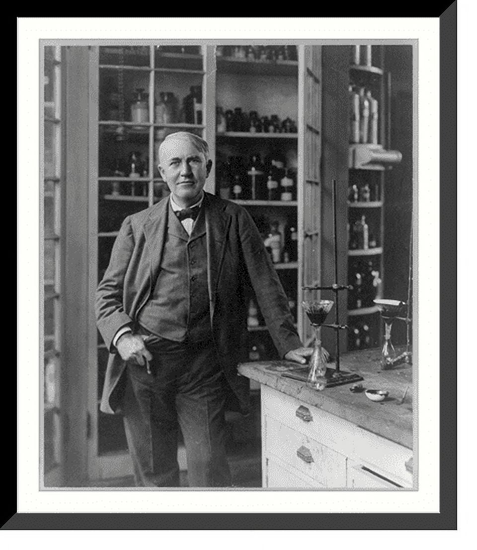 Historic Framed Print, [Thomas Alva Edison, 1847-1931, three-quarter ...
