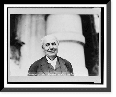 Historic Framed Print, [Thomas Alva Edison, head-and-shoulders portrait, facing front], 17-7/8 ...
