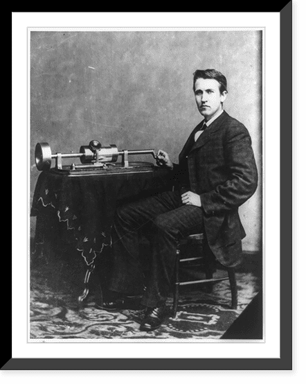 Historic Framed Print, [Thomas Edison, full-length portrait, seated ...