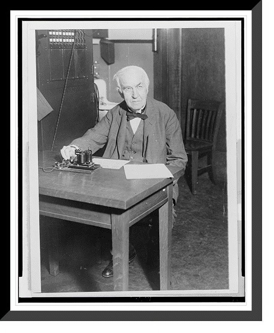 Historic Framed Print, [Thomas Edison, half-length portrait, facing ...