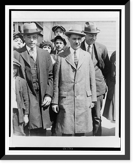 Historic Framed Print, Three detectives responsible for the capture of ...
