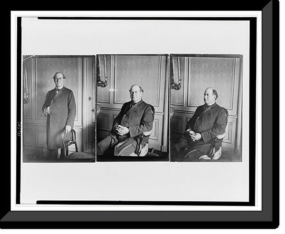 Historic Framed Print, [Three portraits of William Jennings Bryan at ...