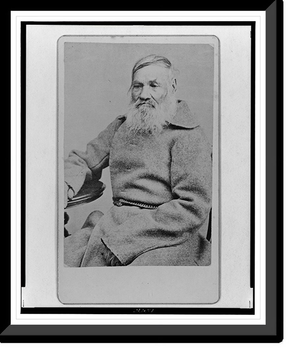Historic Framed Print, [Three-quarter length portrait of an elderly ...