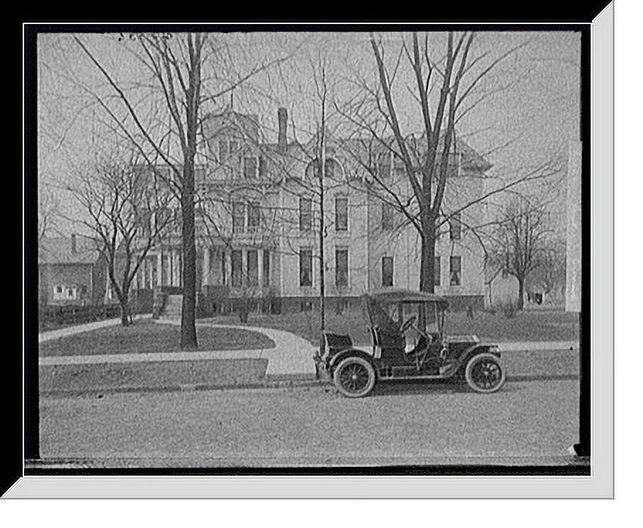 Historic Framed Print, [Three-story house with side porch and ...