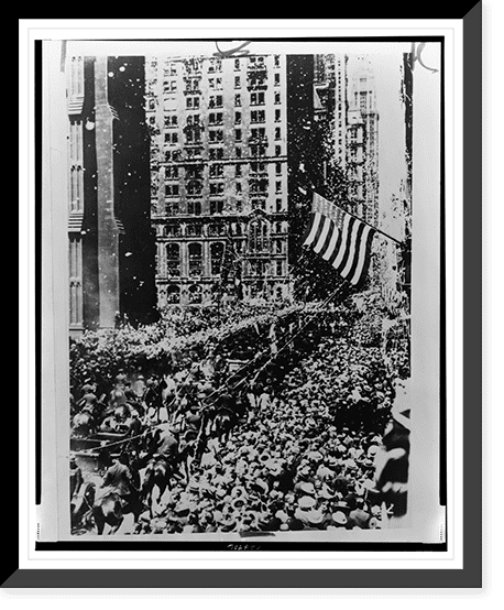 Historic Framed Print, [Ticker tape parade up Broadway, New York City ...