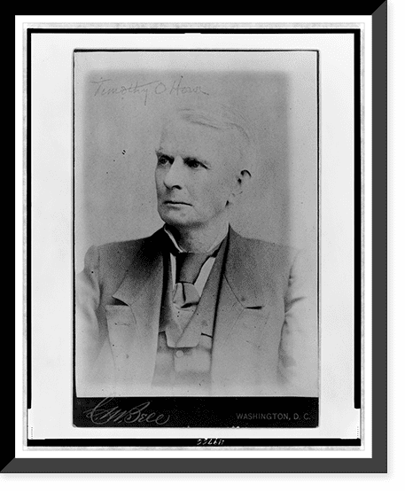 Historic Framed Print, [Timothy O. Howe, head-and-shoulders portrait ...