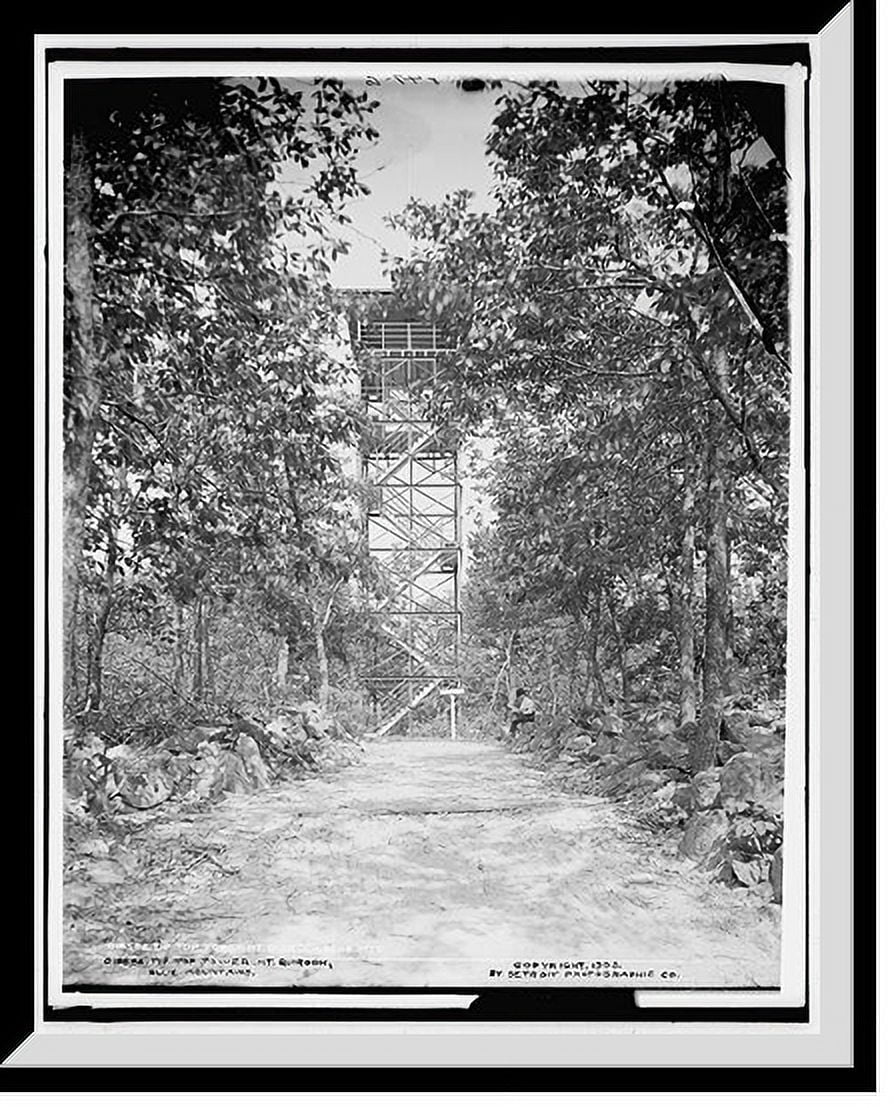 Historic Framed Print, Tip-Top Tower, Mt. Quirock [i.e. Quirauk], Blue Mts., 17-7/8" x 21-7/8 ...