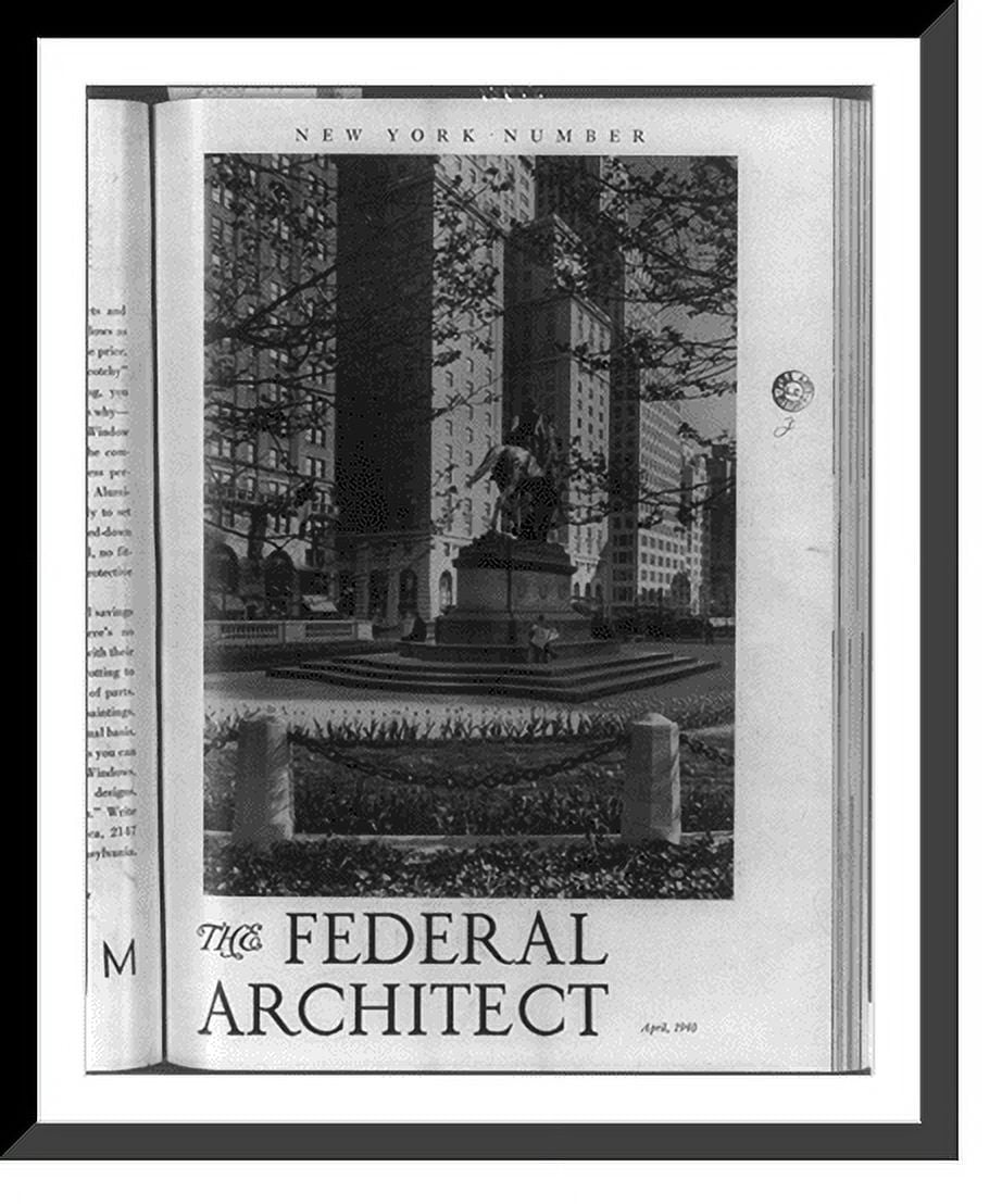 Historic Framed Print, Title page of The Federal Architect showing: New ...