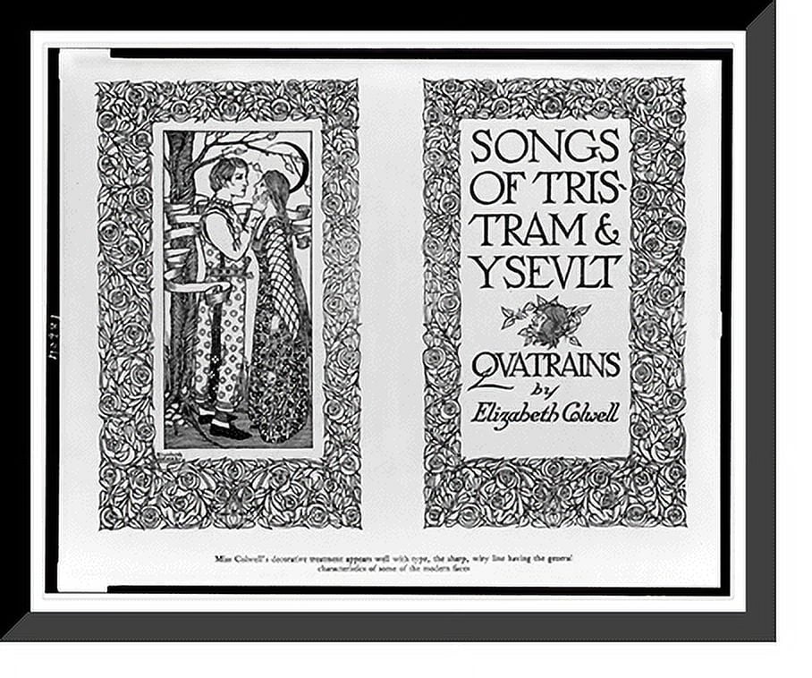 Historic Framed Print, [Title page and frontispiece(?) of Songs of ...