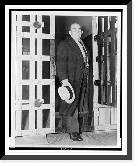 Historic Framed Print, Tom Mooney is shown as he stepped through the ...