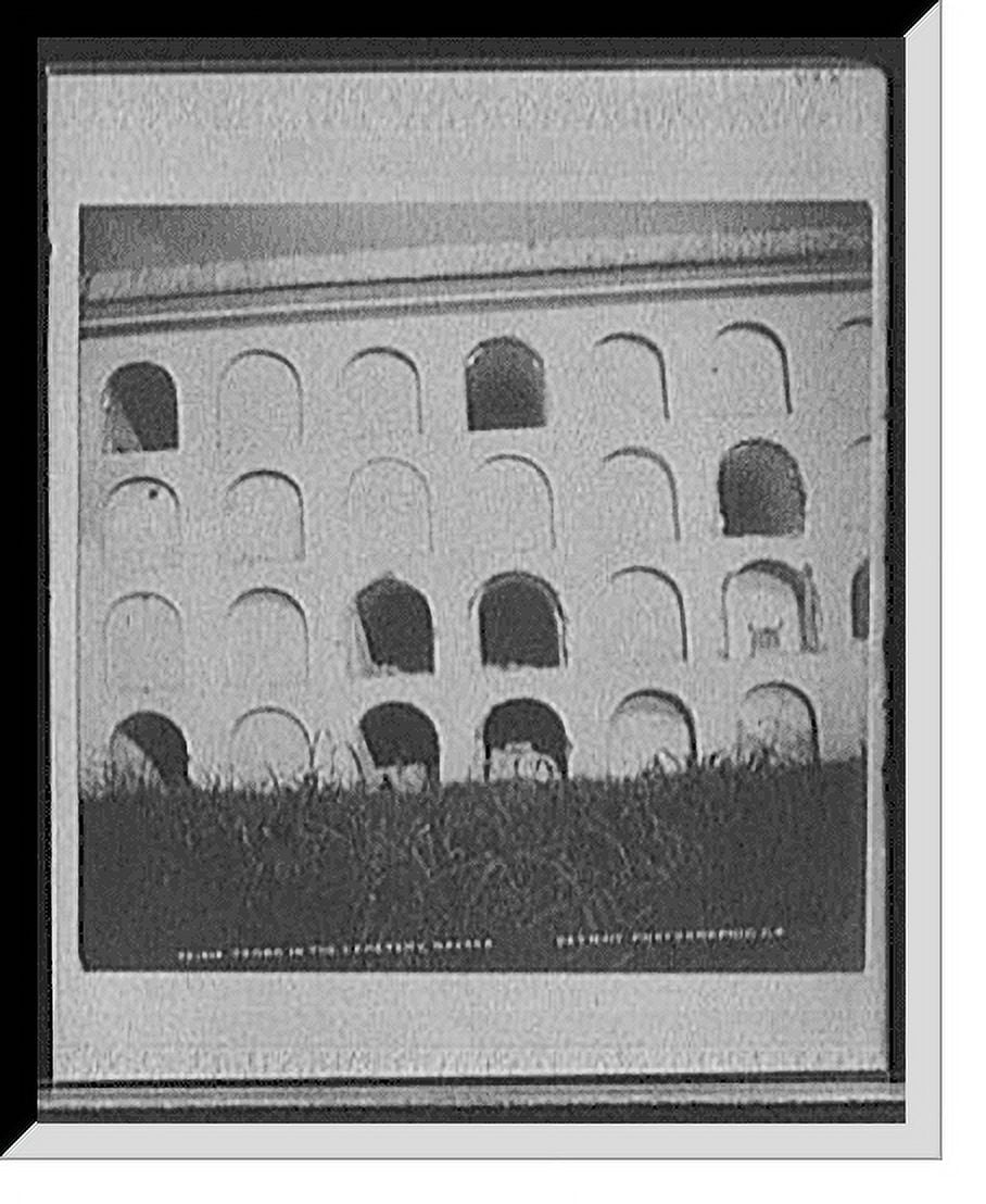 Historic Framed Print, Tombs in the cemetery [Necropolis Cristobal ...