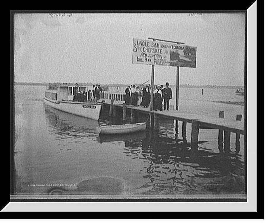 Historic Framed Print, Tomoka river boat, Daytona, Fla., 17-7/8" x 21-7 ...