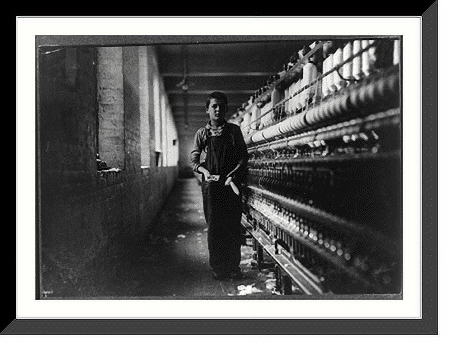 Historic Framed Print, Tony Soccha, 65 Exchange Pl. (young). A bobbin ...