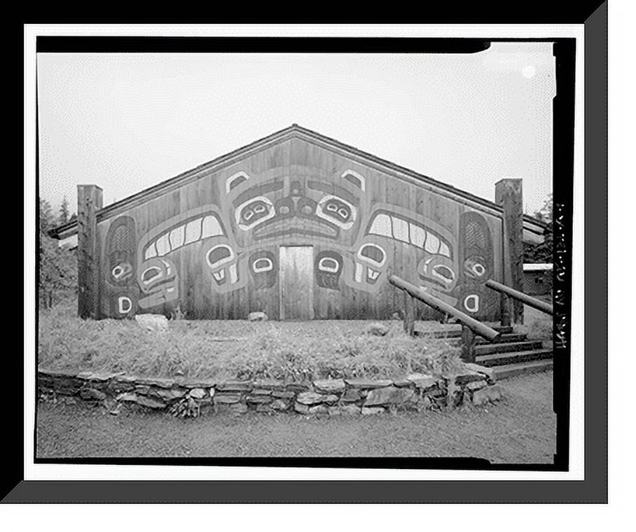 Historic Framed Print, Totem Park, Tribal House, Saxman, Ketchikan ...