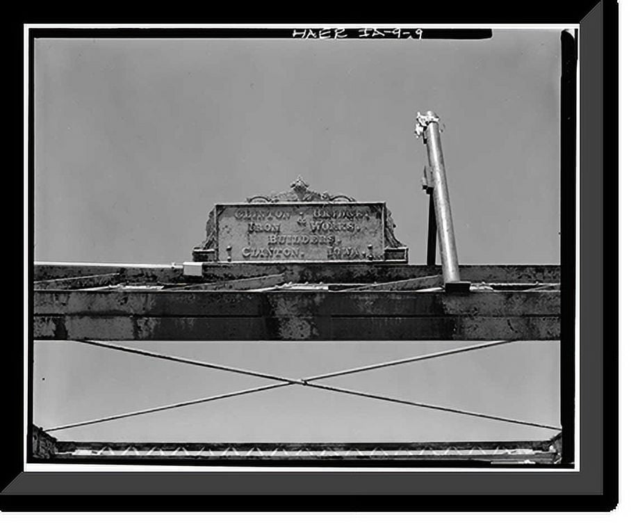 Historic Framed Print, Traer Street Bridge, Spanning Shell Rock River ...