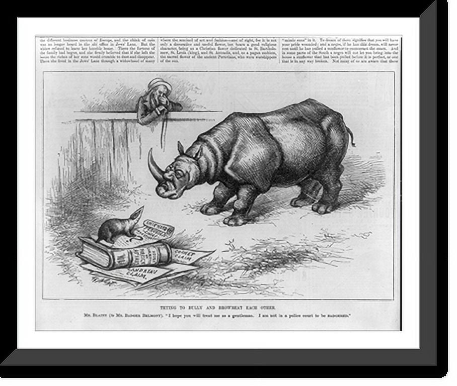 Historic Framed Print, Trying to bully and browbeat each other, 17-7/8 ...