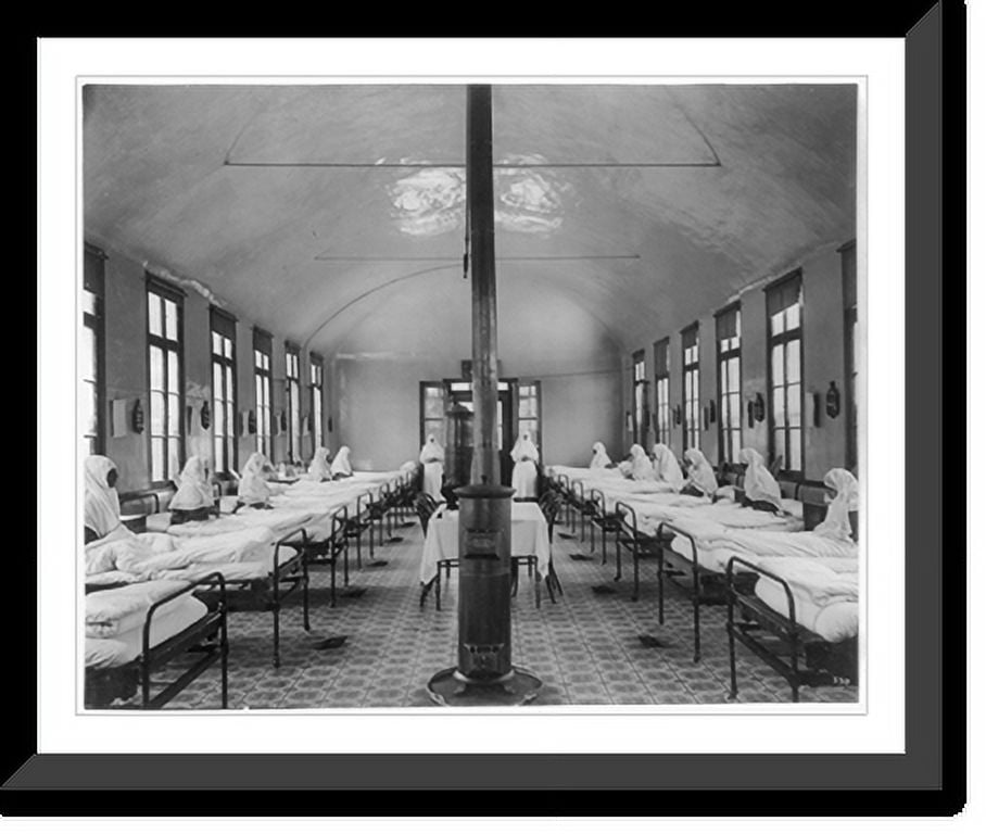 Historic Framed Print, [Tuberculosis ward of the Hasköy Hospital for ...